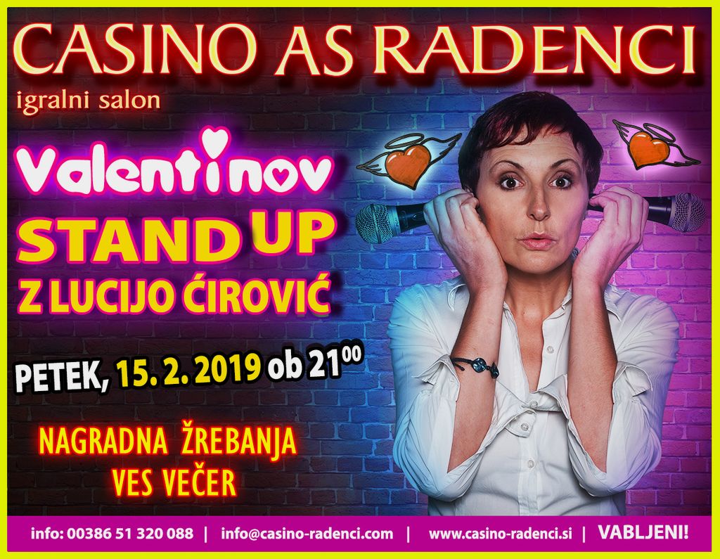 Valentinov Stand up z Lucijo Ćirović - dogodki v občini Radenci | MojaObčina.si